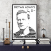 Bryan Adams - Typography Portrait in songs / Lyrics Memorabilia/collec ...