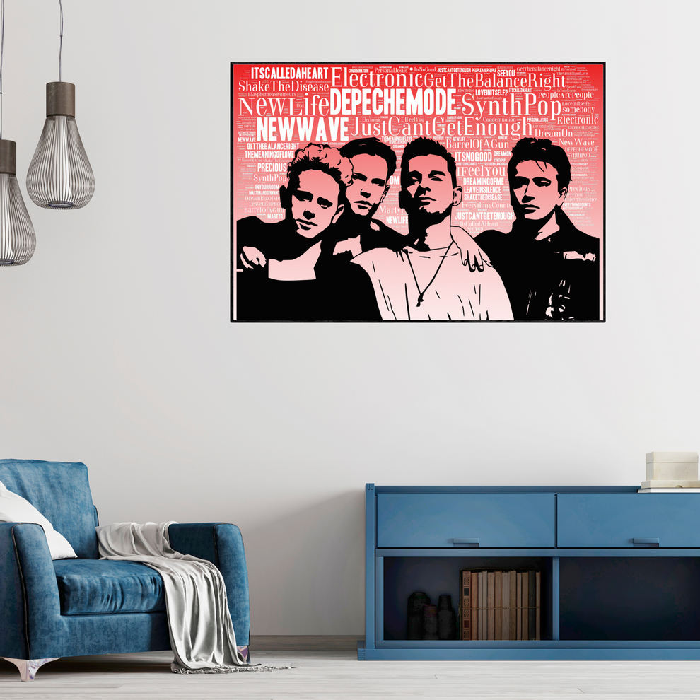 Depeche Mode New wave Icons Minimalist Typographic Memorabilia/Collect ...